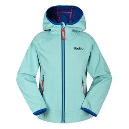 Peek U Softshelljacke "Savana" in T&uuml;rkis - 55% | Gr&ouml;&szlig;e 128 | Kinder-outdoor-jacken