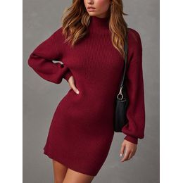 Milan Kiss Strickkleid in Bordeaux - 63% | Gr&ouml;&szlig;e L | Damen-kleider