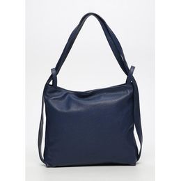 Victor & Hugo Paris Leder-Henkeltasche "Teva" in Dunkelblau - (B)40 x (H)36 x (T)9 cm - 71% | Damen-taschen