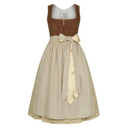 Alpenfee Dirndl in Dunkelbraun/ Beige - 47% | Gr&ouml;&szlig;e 40 | Damen-dirndl