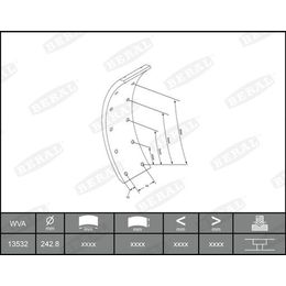 BERAL Bremsbelagsatz, Trommelbremse KBL13020.0-1561 vorne rechts links f&uuml;r MERCEDES-BENZ A6024234410 A6024236110 A6024231810