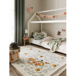Lytte Kinderteppich Hana Cream/Gr&uuml;n 90x130 cm - Teppich f&uuml;r Kinderzimmer