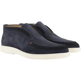 Santoni Loafer - Detroit Instappers Van Suede - Gr. UK_8 - in Blau - f&uuml;r Damen