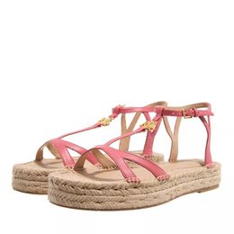 Lauren by Ralph Lauren Lauren Ralph Lauren Sandalen - Payton Espadrilles Flat - Gr. 40,5 (EU) - in Gold - f&uuml;r Damen