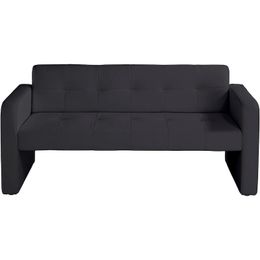 exxpo - sofa fashion Sitzbank &raquo;Barista K&uuml;chensofa, kompakte Stellma&szlig;e, Sitzh&ouml;he 49cm&laquo; mit R&uuml;ckenlehne schwarz Carabu (50%Polyester, 35%Polyacryl, 15%
