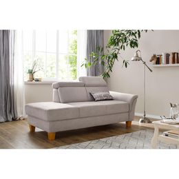 Home Affaire Recamiere &raquo;Conville&laquo; incl. Kopfteilverstellung, Federkern, wahlweise mit Bettkasten grau 100% Polyester