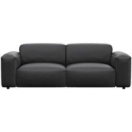 FLEXLUX 2,5-Sitzer &raquo;Lucera Sofa, super bequem durch hochwertigen Sitzaufbau mit Kaltschaum&laquo; modern & anschmiegsam, Designsofa schwarz 100% Echteder