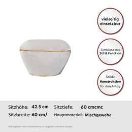 Kayoom Sitzhocker &raquo;Hocker Contessa 125, vielseitig einsetzbarer Allrounder, elegante Form&laquo; 1 Stk. tlg. komfortabel, hochqualitativ, pflegeleicht, elegante 