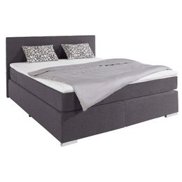 COTTA Boxspringbett &raquo;Simba&laquo; Topseller! wahlweise mit oder ohne Matratze und Topper bestellbar grau Polyester