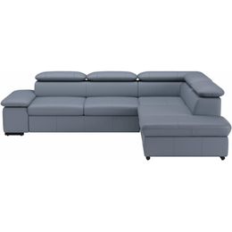 Sit & More sit&more Ecksofa &raquo;Alcudia L-Form&laquo; mit Armteilverstellung, optional Kopfteilverstellung und Bettfunktion bunt NaturLEDER ;Spannstoff