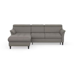 Sit & More sit&more Ecksofa &raquo;Marano L-Form&laquo; inklusive Kopfteilverstellung, wahlweise mit Bettfunktion, Bettkasten grau 100% Polyester