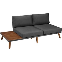 Merxx Gartenlounge-Set &raquo;Athen&laquo; 1x Eckbank, 1x Tisch 95x95 cm, inkl. Sitz- und R&uuml;ckenkissen, 15 Stk. tlg. Aluminiumgestell mit Akazienholz, FSC 100%, 