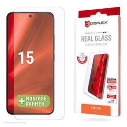 Displex Displayschutzglas &raquo;Real Glass Screen Protector&laquo; f&uuml;r Xiaomi 15 Displayschutzfolie, Schutzfolie, Bildschirmschutz, kratz- & sto&szlig;fest transparent Glas 