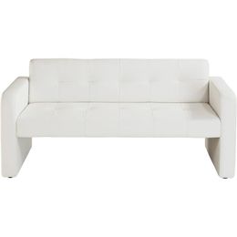 exxpo - sofa fashion Sitzbank &raquo;Barista K&uuml;chensofa, kompakte Stellma&szlig;e, Sitzh&ouml;he 49cm&laquo; mit R&uuml;ckenlehne wei&szlig; Carabu (50%Polyester, 35%Polyacryl, 15%
