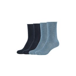 s.Oliver Damen s.Oliver Socken &raquo;silky touch&laquo; 4 Stk. tlg. mit elastischem Bund blau 35-38