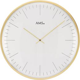 AMS AMS Wanduhr &raquo;W9541&laquo; Quarzuhr,Wohnzimmer,Esszimmer,K&uuml;che,Arbeitszimmer,B&uuml;ro,Flur gold