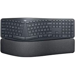 Logitech Tastatur &raquo;ERGO K860&laquo; (Angenehmes Tippen Anpassbare H&ouml;he Fn-Tasten Handgelenkauflage Lautst&auml;rkeregler Multimedia-Tasten USB-Anschluss Ziffernblock 