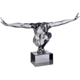 Gilde Dekofigur &raquo;Skulptur Cliffhanger Gris grau H. 33,5 cm&laquo; grau Acryl