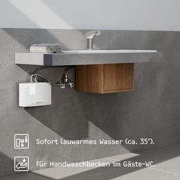Stiebel Eltron Klein-Durchlauferhitzer &raquo;DEM 6 f&uuml;r Handwaschbecken, 5,7 kW, o. Stecker&laquo; Festanschluss 230V, druckfest + drucklos wei&szlig; 