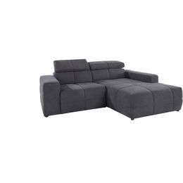 DOMO collection Ecksofa &raquo;Brandon, inkl. Kopfteilverstellung, B/T/H: 214/100/80 cm, L-Form&laquo; Mit Kopfteilverstellung, auch in Leder und Cord, L-Form 