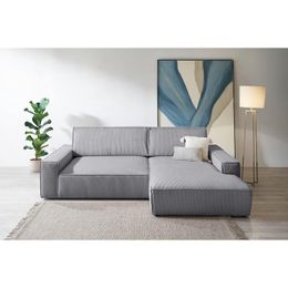 Home Affaire Ecksofa &raquo;NEU: SHERWOOD XXL 284, Big-Sofa L-Form, tiefe Sitzfl&auml;che 95 cm, Cord&laquo; Recamiere rechts/links, als Schlafsofa stellbar, Cord u. 