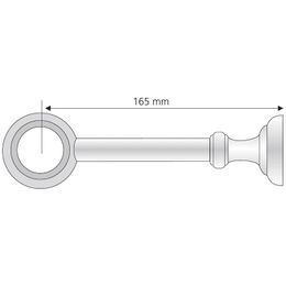 Liedeco Tr&auml;ger &raquo;Th&uuml;ringen&laquo; f&uuml;r Gardinenstangen &Oslash; 28 mm grau