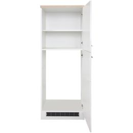 KOCHSTATION K&uuml;hlumbauschrank &raquo;KS-Wien&laquo; 60 cm breit, f&uuml;r Einbauk&uuml;hlschrank wei&szlig; MDF