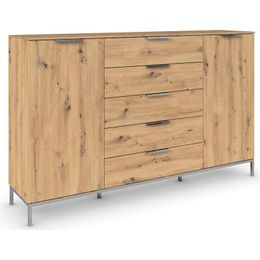 Rauch Kombikommode &raquo;Kommode T&uuml;rkommode Sideboard Kombikommode FLIPP&laquo; Breite 160/180 cm mit 4 Einlegeb&ouml;den, 2-t&uuml;rig mit 5 Schubladen und Soft-Close-