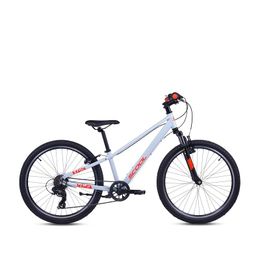 S'COOL S&rsquo;COOL Jugendfahrrad &raquo;S'COOL Xroc Pro 24-K7 Sky Grey/Neon Orange&laquo; 7 Gang Shimano Kettenschaltung Jugendfahrrad