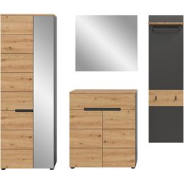 Home Affaire Garderoben-Set &raquo;REHAT, TOPSELLER!, 4-teilig, Breite 220 cm, individuell erweiterbar&laquo; Set, bestehend aus: Garderobenschrank, Kommode, 