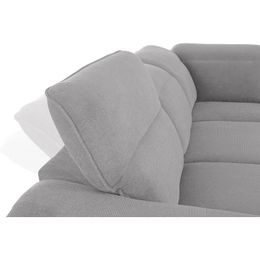 COTTA Ecksofa &raquo;Teresa L-Form&laquo; mit Kopfteilverstellung, wahlweise mit Bettfunktion grau Chenille (90% Polyester; 10% Polyamid );Struktur (100% 