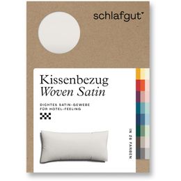 Schlafgut Kissenbezug &raquo;Premium Kissenbezug Woven Satin (1 St)&laquo; Ton-in-Ton Rei&szlig;verschluss, Fadendichte von 300tc, Uni, OEKO Tex beige Mako-Satin, Obermaterial: 