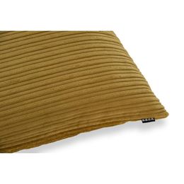 HOCK Dekokissen &raquo;Precious Cord&laquo; leicht schimmernde unterschiedlich gro&szlig;e L&auml;ngsstreifen im Retro Style gelb Polyester