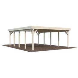 Palmako Doppelcarport &raquo;Karl&laquo; Massivholz natur beige