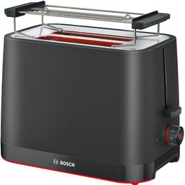 Bosch Toaster &raquo;MyMoment TAT3M123&laquo; 2 Schlitze f&uuml;r 2 Scheiben 950 W entnehmbarer Br&ouml;tchenaufsatz, Auftaufunktion, Brotzentrierung, AutoOff schwarz 