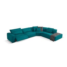 Egoitaliano Ecksofa &raquo;Beverly, extravangantes Designsofa mit erstklassigem Sitzkomfort&laquo; wahlweise mit elektrischer Relaxfunktion, Kopfteilverstellung bunt