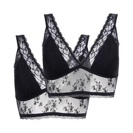 Dorina Bralette &raquo;Lana Essential Lace&laquo; mit Spitze, bequem, weich, breite Tr&auml;ger, leicht transparent 3XL, N-Gr Bralette