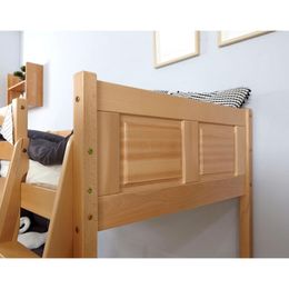 Ticaa Hochbett &raquo;Ekki&laquo; mit Rollrost wahlweise mit Matratze, Buche beige