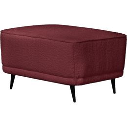 Home Affaire Polsterhocker &raquo;Ashly&laquo; in 3 Bezugsvarianten, Boucl&eacute;, Samtoptik und Struktur weich. rot 93% Polyester, 6% Acryl, 1% Baumwolle