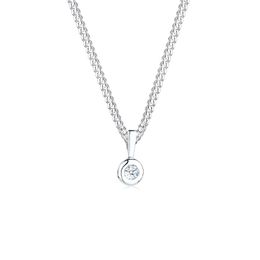 Elli DIAMONDS Damen Elli DIAMONDS Collierkettchen &raquo;Solit&auml;r Diamant Brillantschliff (0.03 ct) 925 Sterling Silber&laquo;
