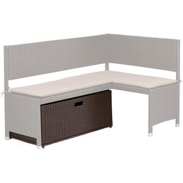 Merxx Auflagenbox Polyrattan braun Geflecht Polyrattan