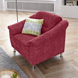 Sit & More sit&more Sessel &raquo;Salsa&laquo; mit Federkern rot Bedruckte Luxus-Microfaser (100% Polyester);Luxus-Microfaser (100% Polyester);Struktur (100% Polypropylen)