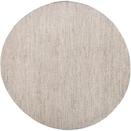 OTTO home Wollteppich &raquo;Punam&laquo; rund 28 mm H&ouml;he echter Berber aus Marokko, einfarbig, reine Wolle, handgekn&uuml;pft beige Wolle