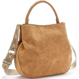 Vivance Damen Handtasche &raquo;Umh&auml;ngetasche&laquo; Schultertasche, Henkeltasche im Western-Look, Crossbody Bag VEGAN braun