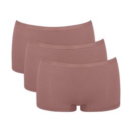 Sloggi Damen Sloggi Panty &raquo;GO Daily Cotton&laquo; 3er Pack, Glanz-Effekt Details, elastisch, bequem, Baumwollmix braun XXL