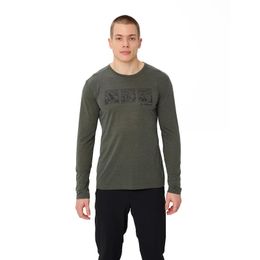 Vaude Herren Vaude Langarmshirt &raquo;MEN'S ROSEMOOR LS T-SHIRT III&laquo; 1 Stk. ohne Kragen, Rundhalsausschnitt, aus Polyester und Lyocell gr&uuml;n M