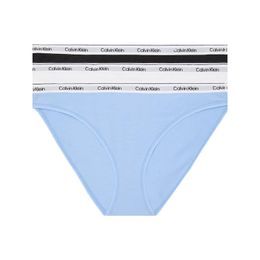 Calvin Klein Underwear Damen Bikinislip &raquo;3 PACK BIKINI (LOW-RISE)&laquo; Packung, 3er-Pack, 3 Stk. mit Logobund schwarz-wei&szlig; XL (42), 3 Stk.
