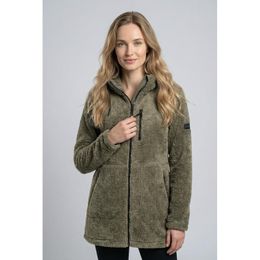 Icepeak Damen Fleecejacke &raquo;Icepeak CHELLES&laquo; 1 Stk. tlg. mit verstellbarer Kapuze, schnell trocknendes Material gr&uuml;n XL (44/46)