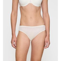 Triumph Damen Tai-Slip &raquo;Signature Sheer&laquo; Jacquard-Spitze, elastischer Bund wei&szlig; 46