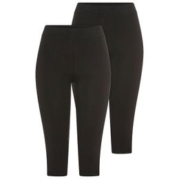 Ysabel Mora Damen YSABEL MORA 3/4-Leggings elastischer Bund, Baumwollmix schwarz L, N-Gr